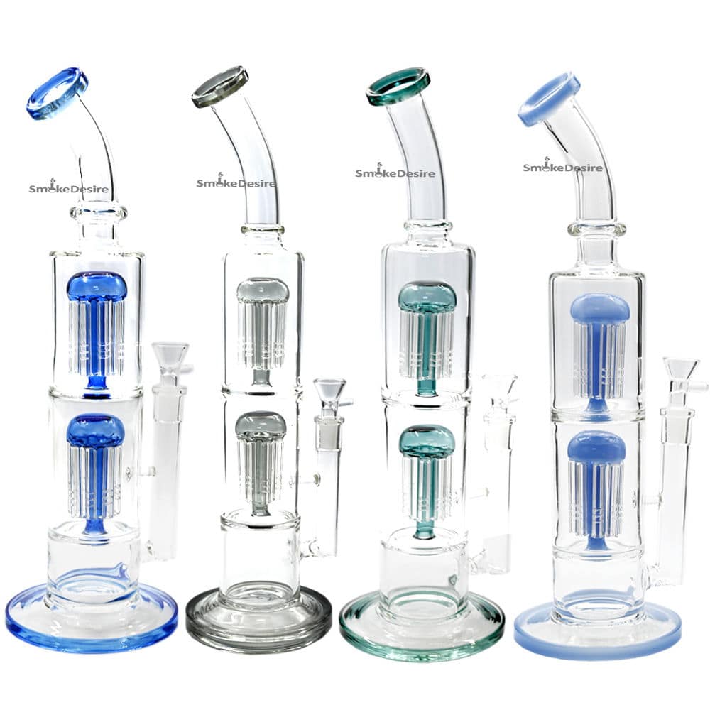14.5 Inch/830 Gram Mushroom Shower Heavy Duty Water Pipe - Smoke Desire